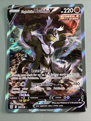 Pokemon Card Single Strike Urshifu V 151/163 Full Art RARE Battle ...