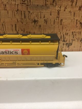 Shell Chemical Plastics HO Scale SCPX 5220 4 Bay Covered Hopper EUC D ...