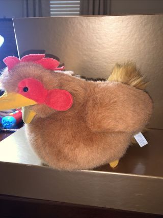 Folktails Brown Chicken Hen Farm Animal Plush Hand Puppet Furry Folk ...