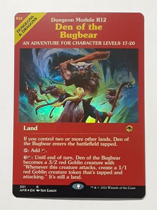 MTG Adventures In The Forgotten Realms - Den Of The Bugbear Dungeon ...