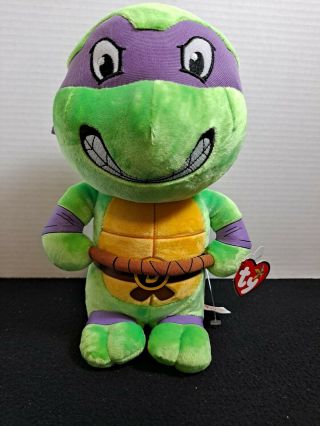 Leonardo TMNT Turtles Benie Babies Ty Stuffed Animal Plush Figure 8 ...